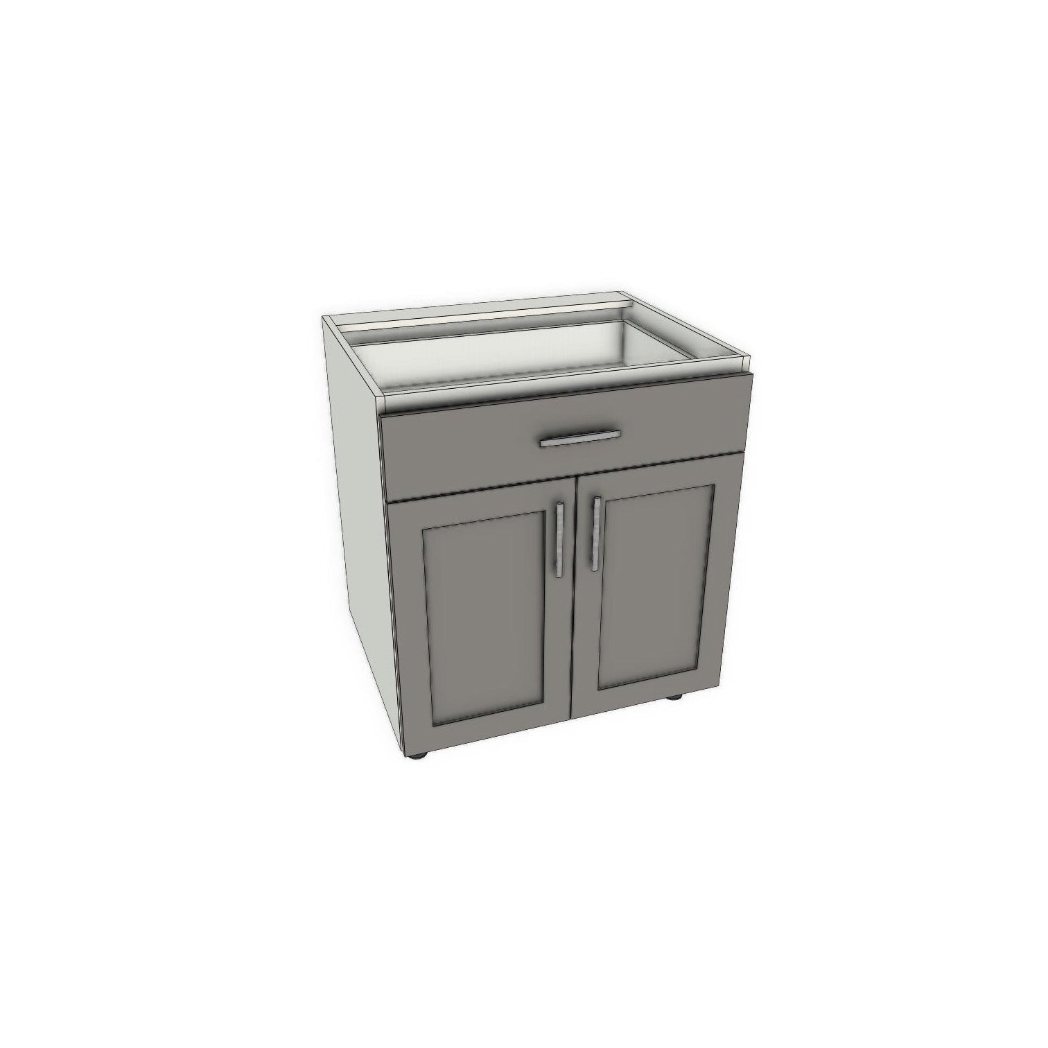 30" Width Base Cabinet With Drawer On Top - Thermofoil Doors