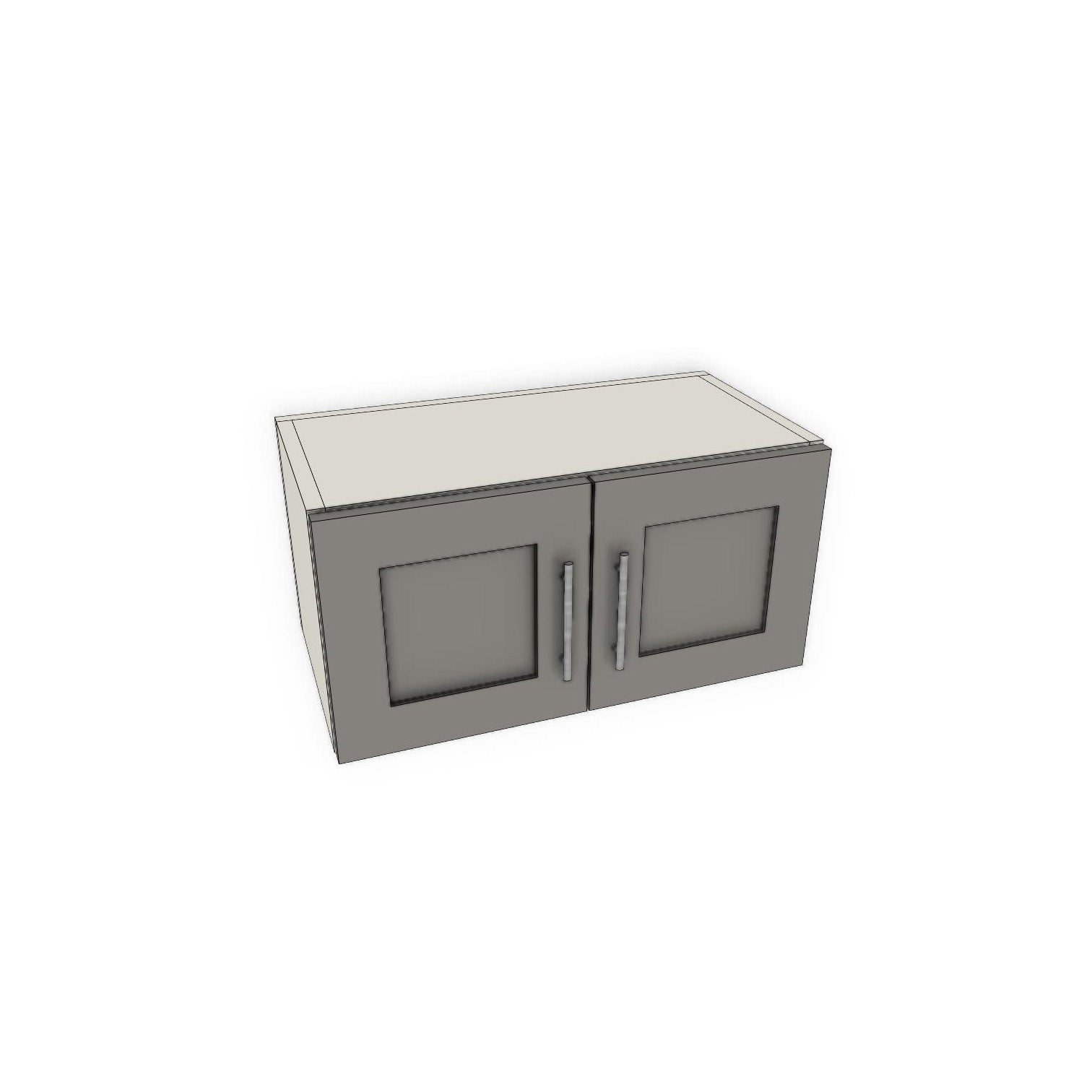 24" Width x 12" Height Wall Fridge Cabinet - Thermofoil Doors