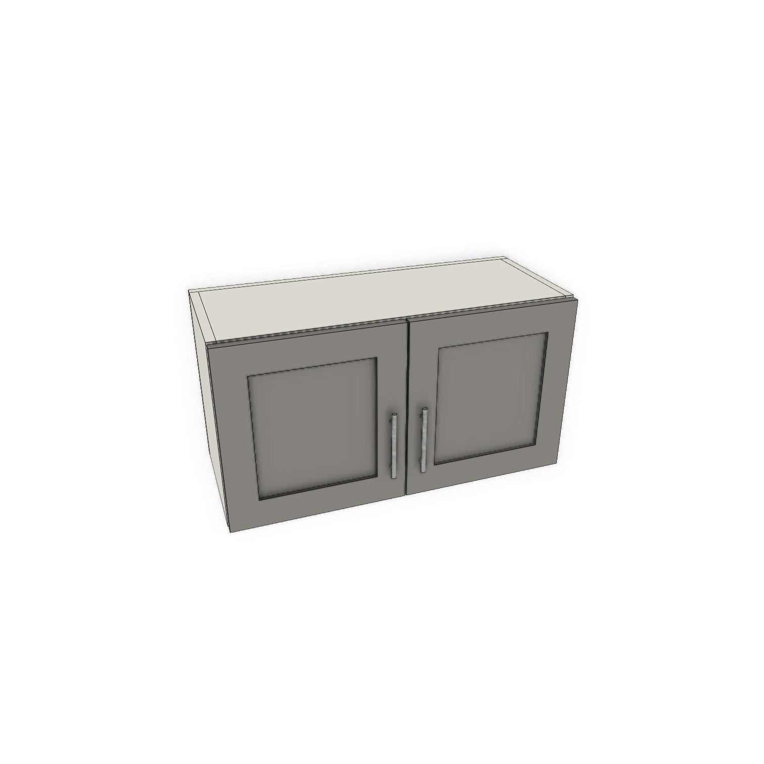 30" Width x 16" Height Wall Fridge Cabinet - High Gloss MDF Doors